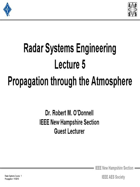 Radar 2009 A 5 Propagation Effects Pdf Radio Propagation Radar