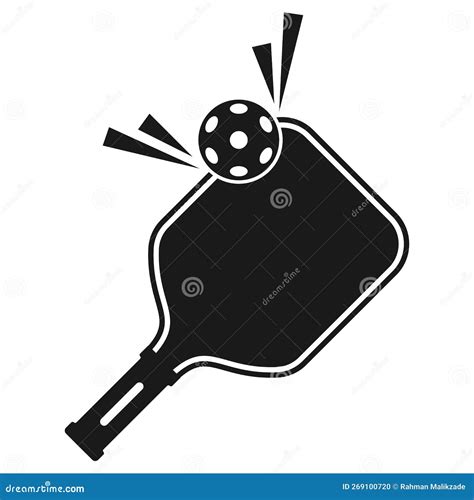 Pickle Ball Sport Ball Icon Pickleball Game Vector Illustration Stock