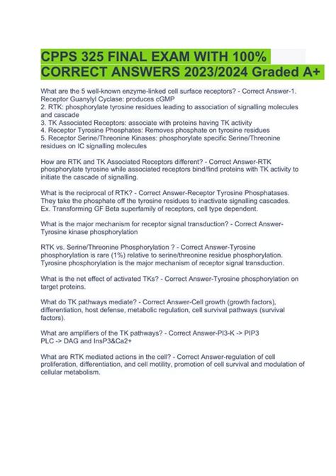 Cpps Exam Practice Questions With Correct Answers 20232024 Graded