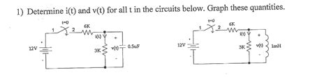 Solved Determine I T And V For All T In The Circuits Chegg Com