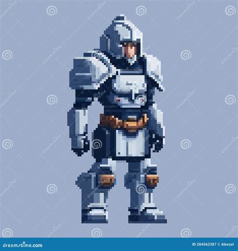 Robot Pixel Art Character For 8 Bit Game Scenery Arcade Video Game Stock Vector Illustration