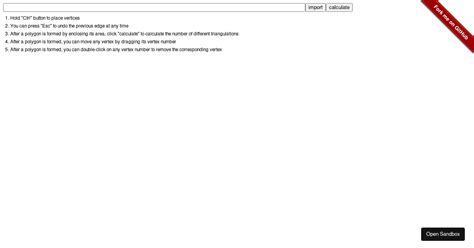 simple polygon triangulation counter codesandbox