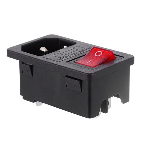 AC Power Socket Power Inlet Male AC Power Plug Socket AC Power Power Supply 3 Pin Socket