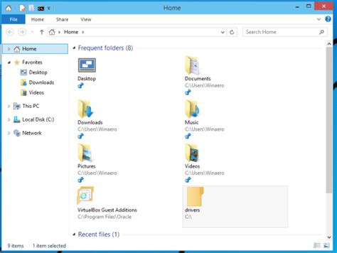 Pin Any Folder Or Disk Drive To The Home Location In Windows
