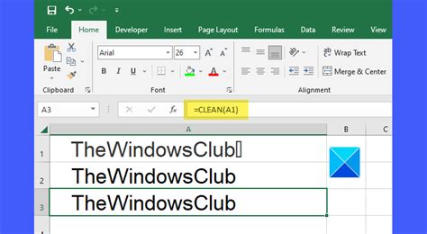 how to remove non printable characters in excel