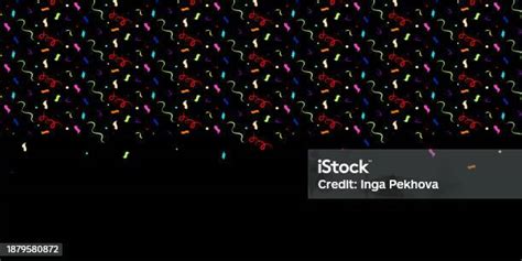 형형색색의 색종이 조각 프레임이 패턴을 따릅니다 생일 파티나 축하 행사에 초대하거나 장식하기에 좋습니다 벡터 표면 패턴 디자인