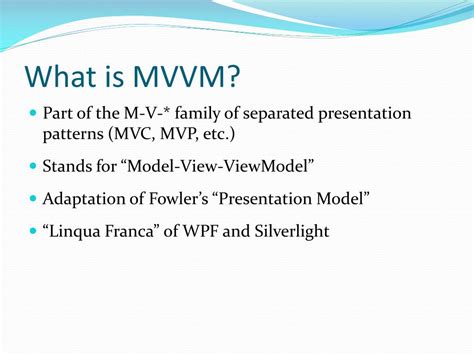 PPT MVVM Design Pattern PowerPoint Presentation Free Download ID
