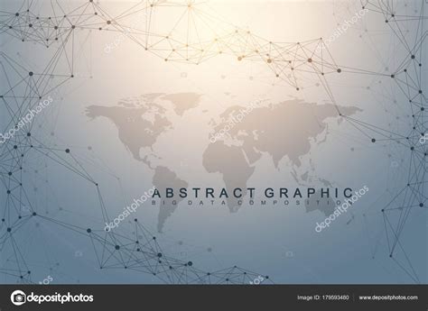 Political World Map With Global Technology Networking Concept Digital Data Visualization Lines
