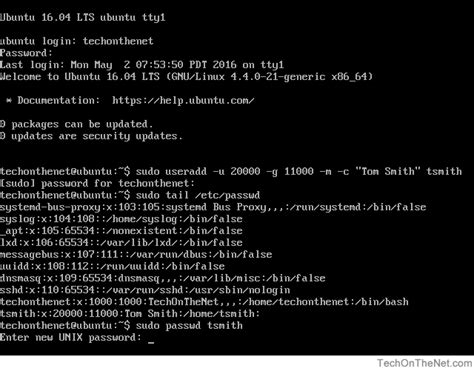 Linux How To Create A User In Ubuntu Linux Server 1604 Lts