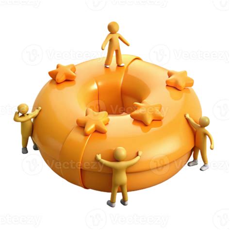 cute 3d donut with characters 51330028 png