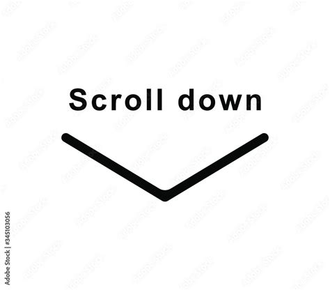 Scroll Down Icon Shape Scrolling Mouse Symbol For Web Or App Design