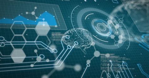 Animation Of Scanning Scopes Over Grid Stock Video Video Of Internet