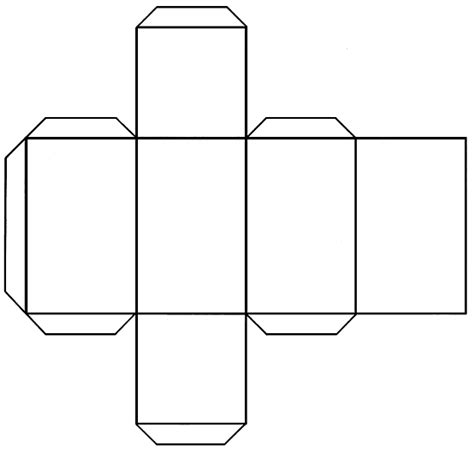 Foldable 3d Cuboid Template Shapes Worksheets Cube Template