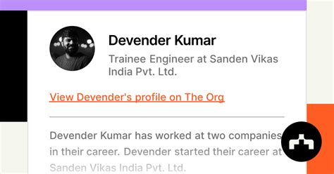 devender kumar trainee engineer at sanden vikas india pvt ltd the org