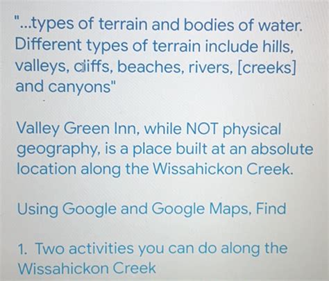 Types Of Terrain And Bodies Of Water Different Types Of Terrain Include Hills Valleys Ciiffs