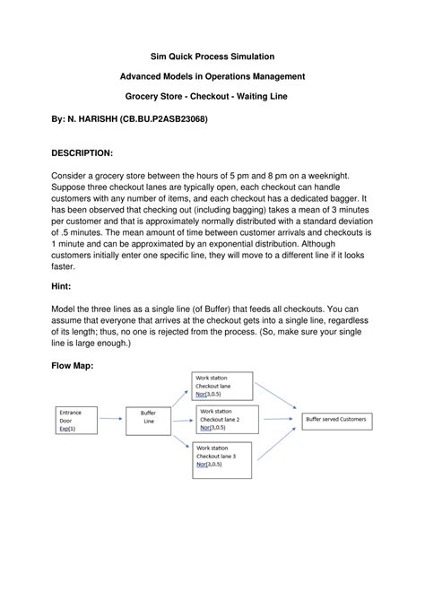 Pdf Sim Quick Process Simulation Advanced Models In Operations Management Grocery Store