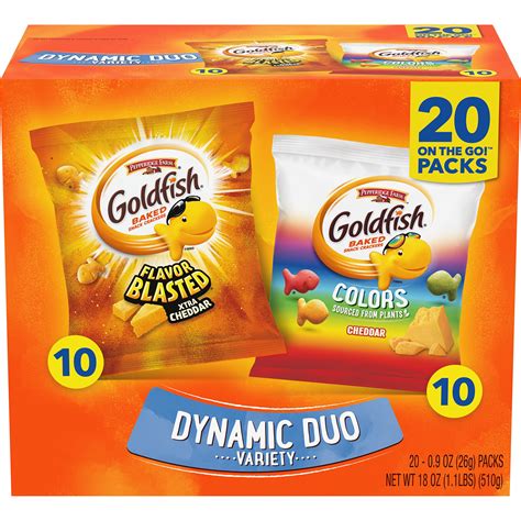 Exp Date 11172024 Goldfish Dynamic Duo Variety Pack Colors Cheddar