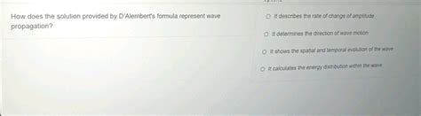 How Does The Solution Provided By DAlemberts StudyX