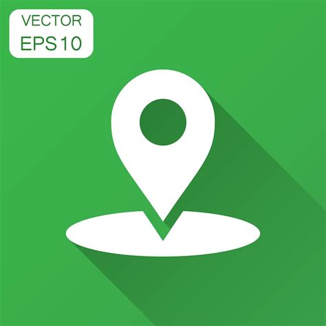 Premium Vector Map Pointer In Flat Style Gps Navigation Mark