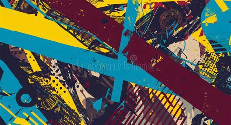 Abstract Colorful Composition With Geometric Shapes Stock Illustration Illustration Of