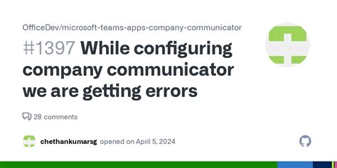While Configuring Company Communicator We Are Getting Errors · Issue
