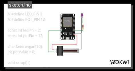 Potentio Meter 116 Wokwi Esp32 Stm32 Arduino Simulator