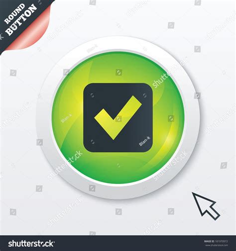 Check Mark Sign Icon Checkbox Button Stock Vector Royalty Free