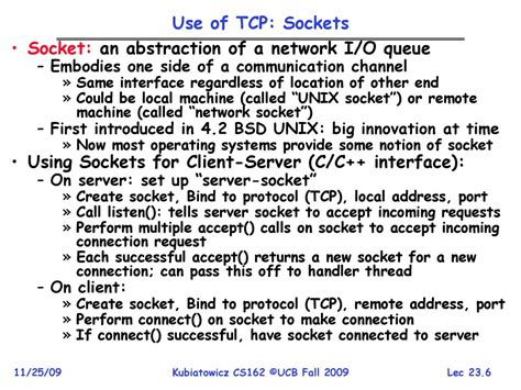 Cs162 Operating Systems And Systems Programming Lecture 23 Network