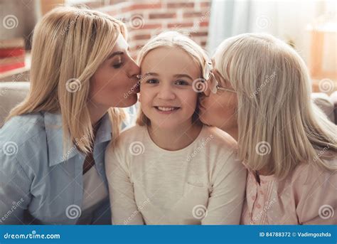 Daughter Mom And Granny Stock Photo Image Of Female