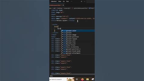 Spin Rotate Square Using Html And Css Viralshort Viralvideo Ytshorts