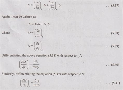 Thermodynamic Relations Exact Differentials Theorem