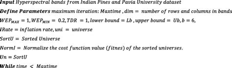 Hyperspectral Band Selection Using Mvo Download Scientific Diagram