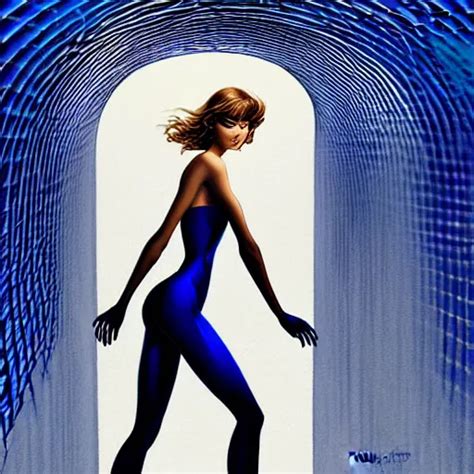 Beautiful Woman Entering A Tunnel Walking With Stable Diffusion OpenArt