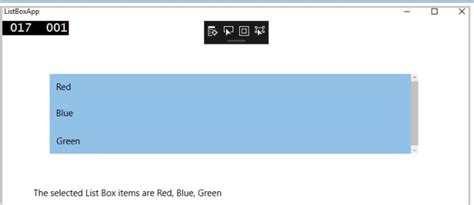 Working With ListBox Control In Universal Window App