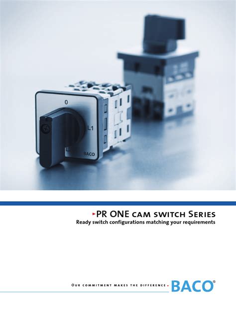 Pr One Baco Pdf Switch Electrical Equipment