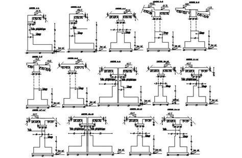 Cross Sections Of Different Foundation Structures Design In Detail