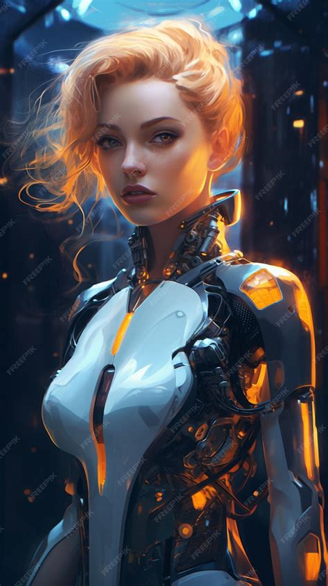 Premium Ai Image Digital Synthesis Portrait Of A Woman Blending