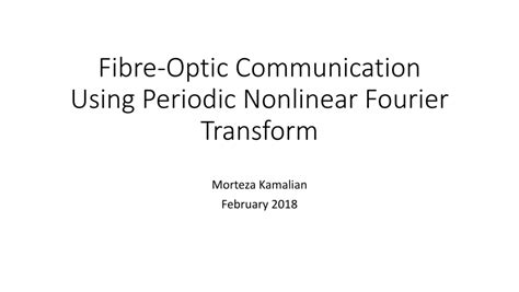 Pdf Periodic Nonlinear Fourier Transform