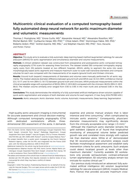 Multicentric Clinical Evaluation Of A Computed Tomography Based Fully Automated Deep Neural