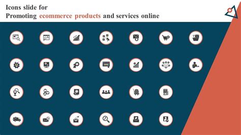 Icons Slide For Promoting Ecommerce Products And Services Online PPT Slide
