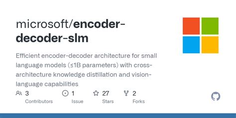github microsoft encoder decoder slm efficient encoder decoder