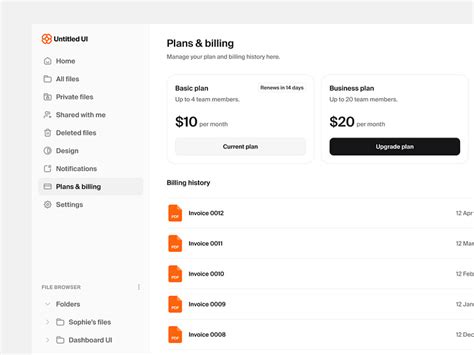 Plans And Billing Settings — Untitled Ui By Jordan Hughes® On Dribbble