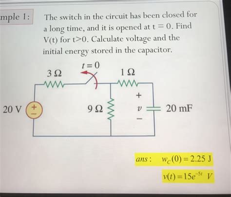 Solved The Switch In The Circuit Has Been Closed For A Long