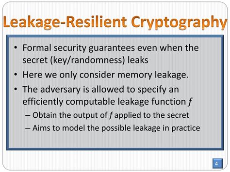 Ppt Identity Based Encryption Resilient To Continual Auxiliary Leakage Powerpoint Presentation