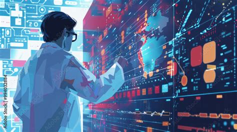 a data scientist using big data tools to analyze massive datasets uncovering trends and