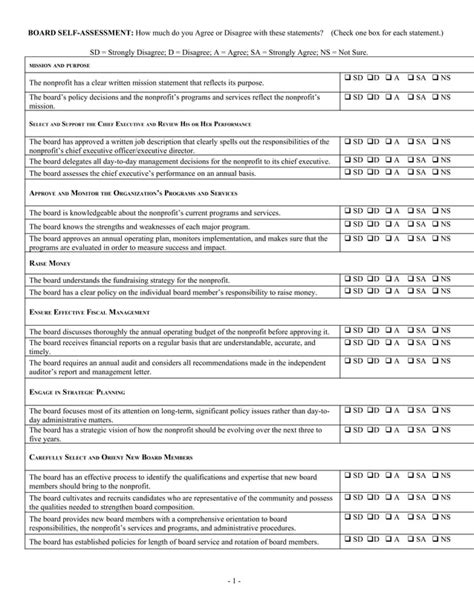 10 Board Self Assessment Pdf