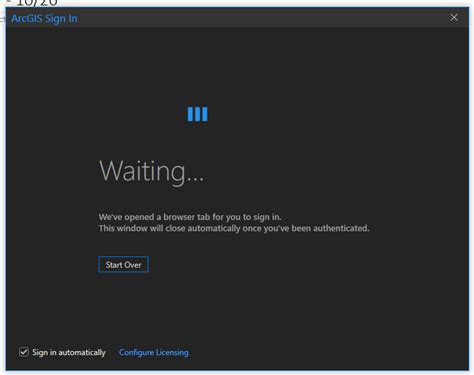 Solved Cannot Sign Into Arcpro Licensing Portal Connectio Esri Community