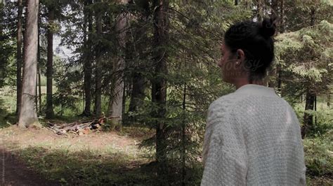 Girl Having A Walk On The Forest By Stocksy Contributor Luis