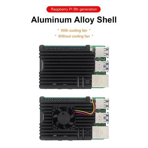 Raspberry Pi 5 Metal Casing Passive Cooling Aluminum Casing Optional