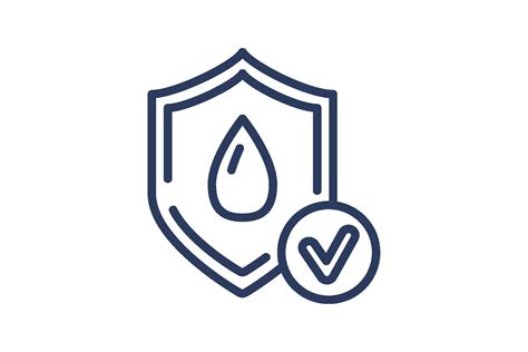 Wet Protection Thin Line Icon Water Dr Graphic By Pchvector